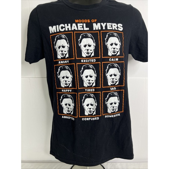 Shirts | Michael Myers Adult Small Mood Of Michael Myers Black ...